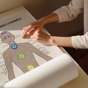 Yoga Ayurveda 36 Nadis Energy Channels Chart Poster, Nadi Map, Chakra ...