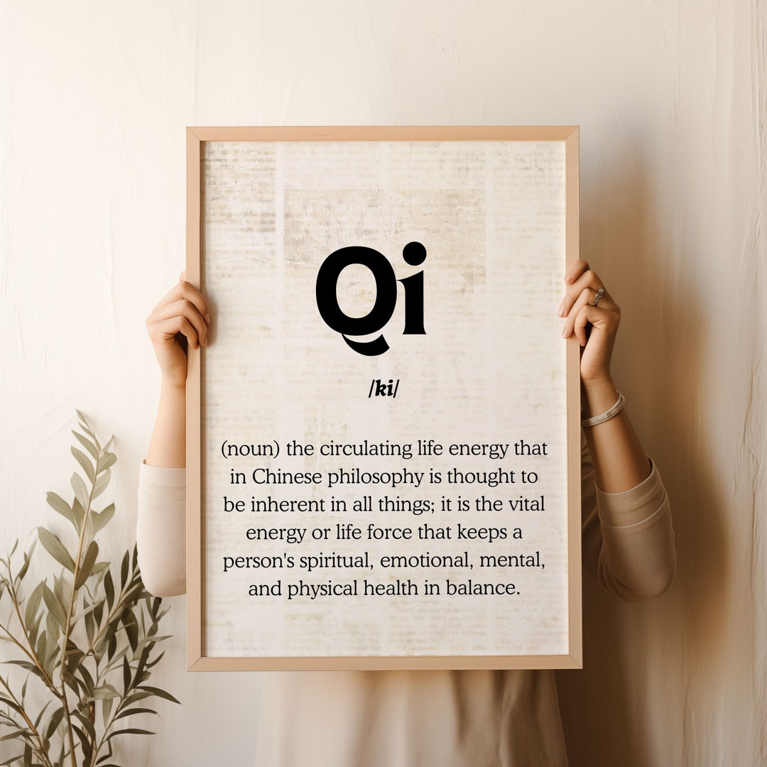 TCM Qi Definition Poster, Chinese Medicine Gift, Definition of Qi Chart ...