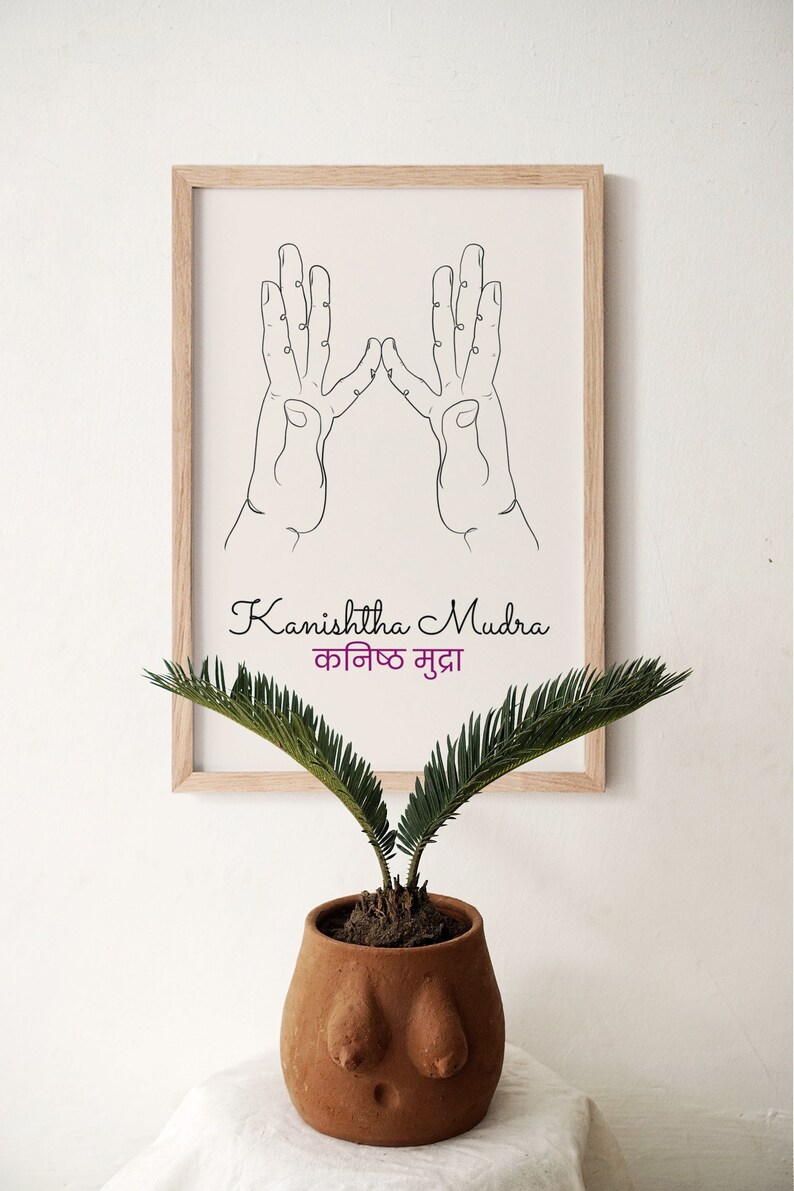Kanishtha Yoga Mudra Hands Line Art Poster Hand Mudras - Etsy