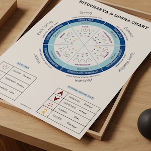 Ritucharya Seasons and Dosha Relation Chart Ayurveda Infographic Poster Book Inserts, Ayurvedic ...