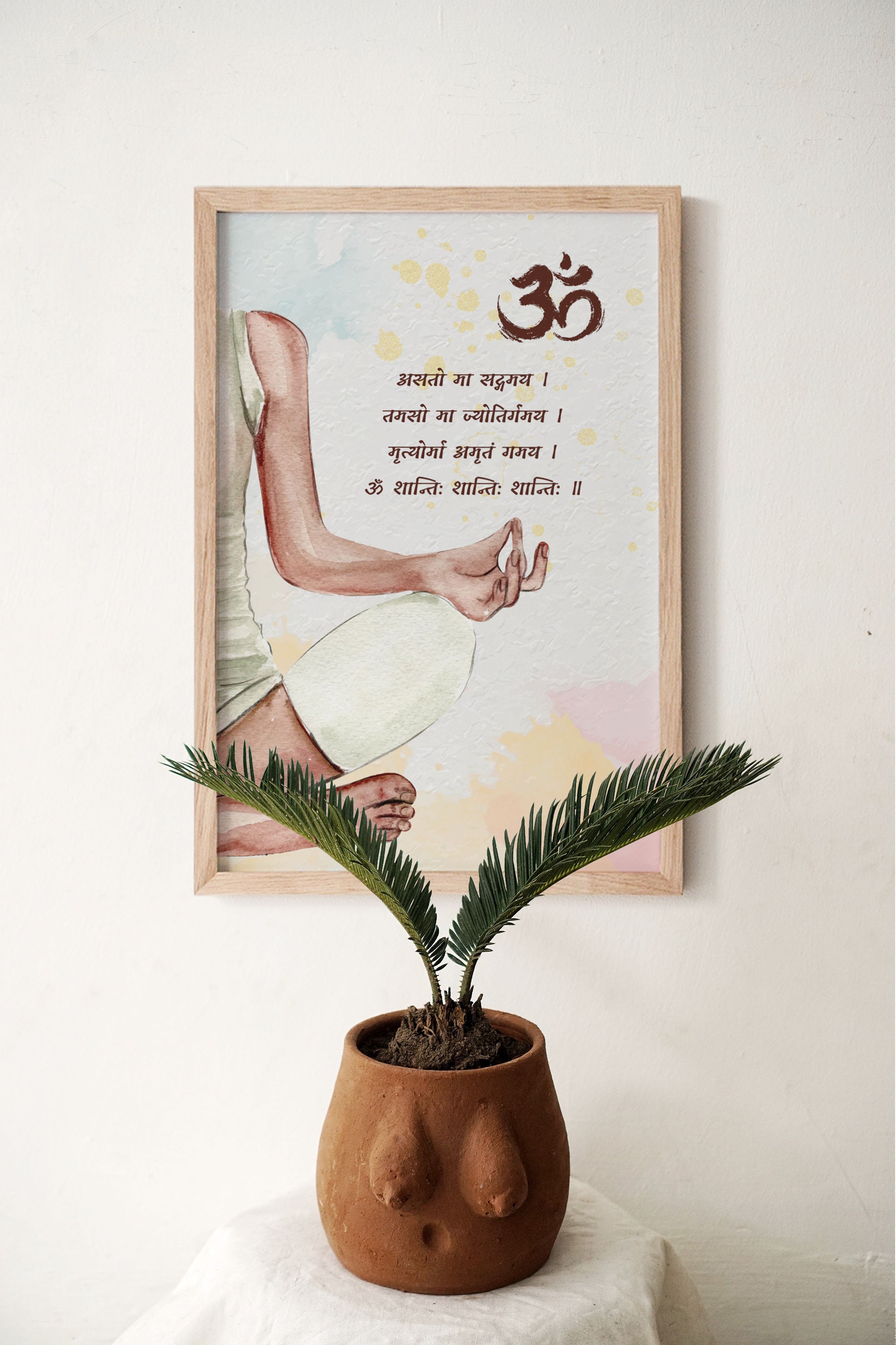 Om Asato Ma Sadgamaya Sanskrit Prayer, Religious Wall Decor, Hinduism ...