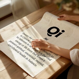 TCM Qi Definition Poster, Chinese Medicine Gift, Definition of Qi Chart ...