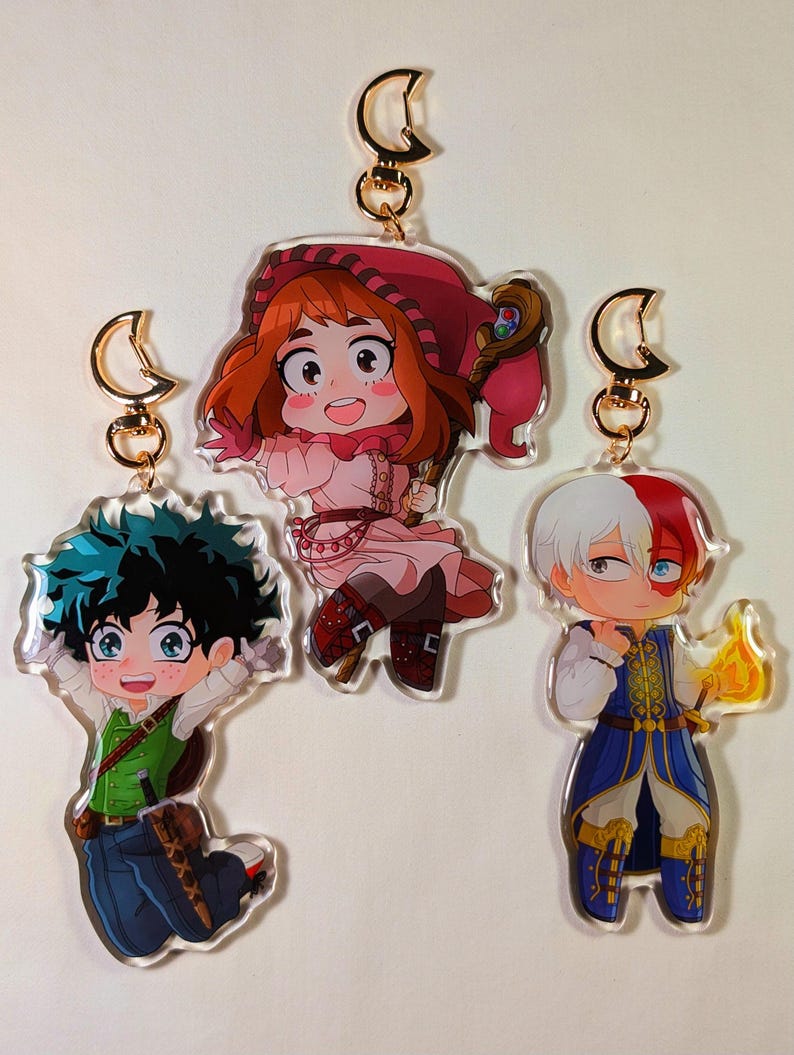 My Hero Academia Anime Deku Izuku Midoriya Acrylic Keychain - Etsy