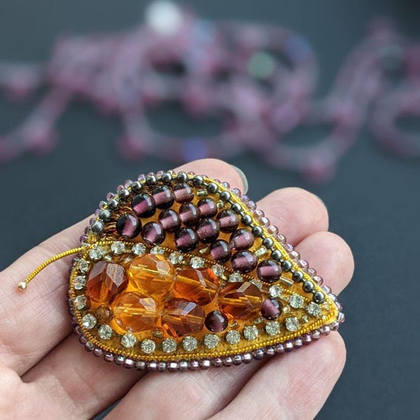Autumn Leaf Brooch - Etsy