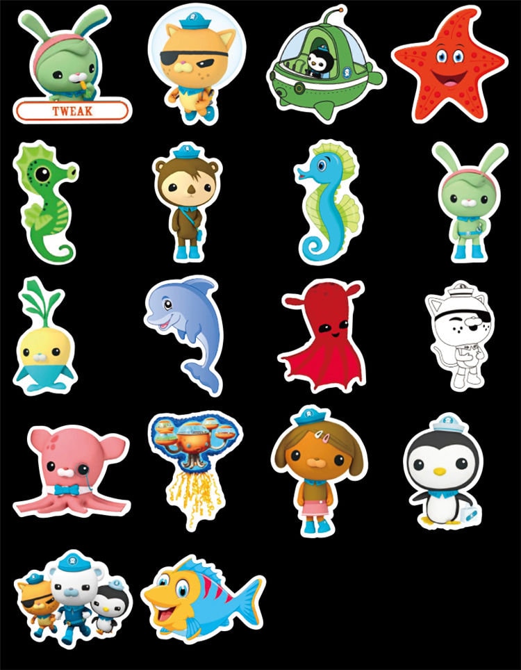 Octonauts Stickers Set of 50 Unique Vinyl Stickers Wall | Etsy