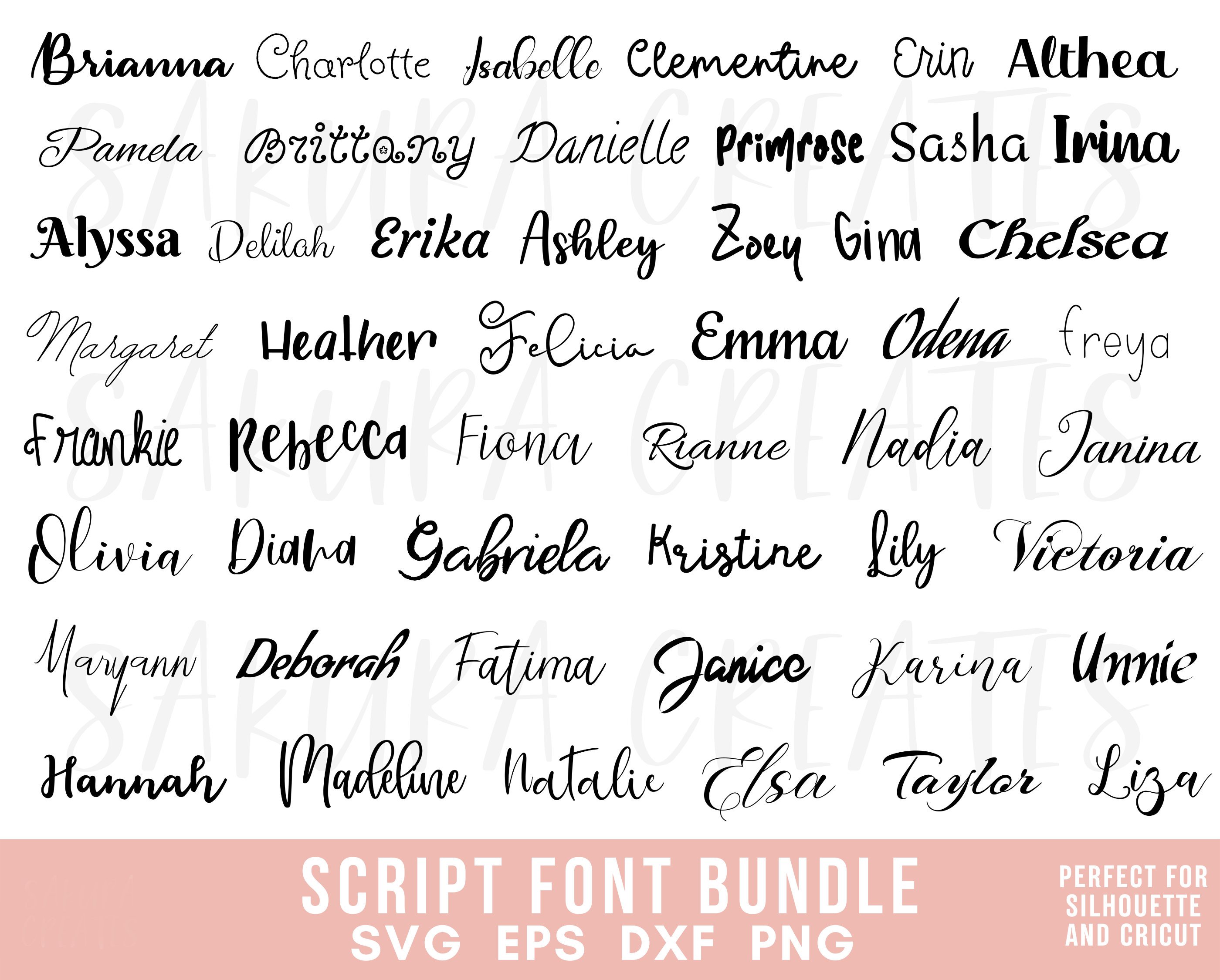 Script Fonts Bundle SVG Cursive Fonts Bundle SVG Fonts for - Etsy