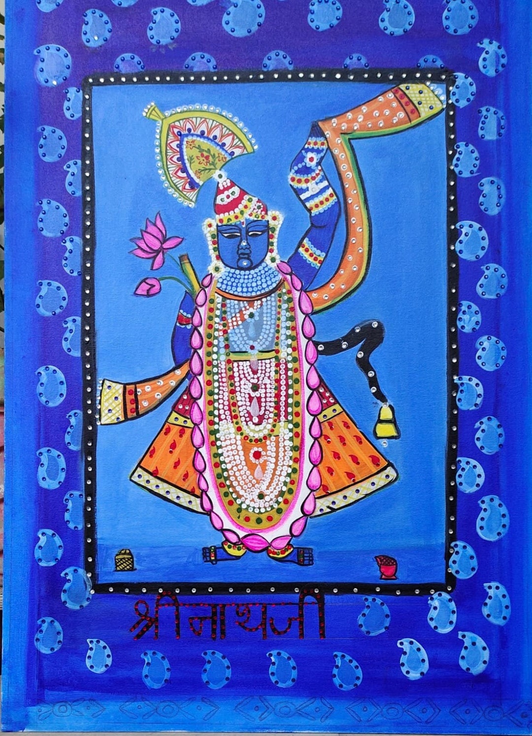 Wall Painting Shreenath Ji Indian God Culture - Etsy