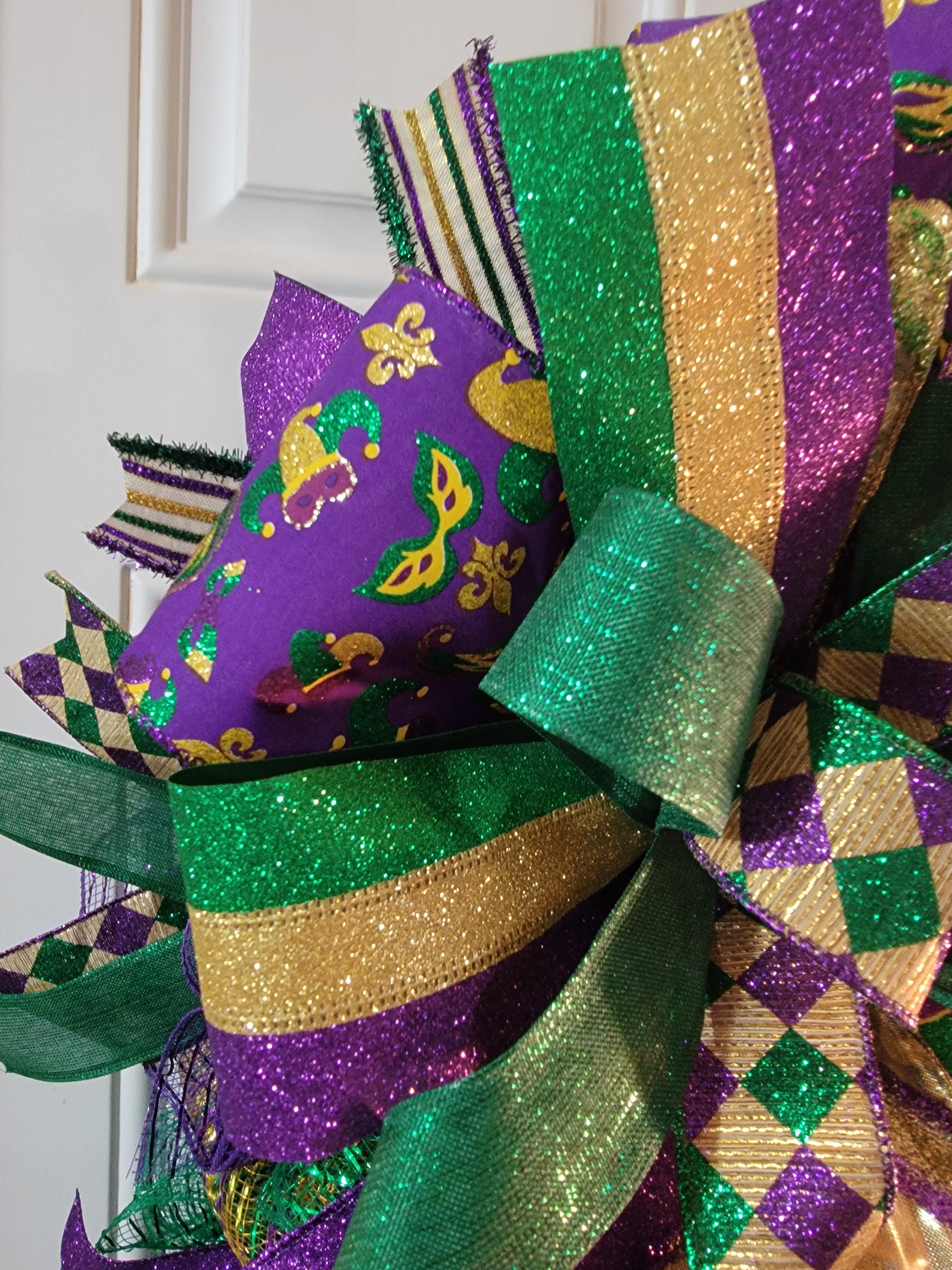 Mardi Gras Wreath, Jester Wreath, Happy Mardi Gras, Mardi Gras, Deco ...
