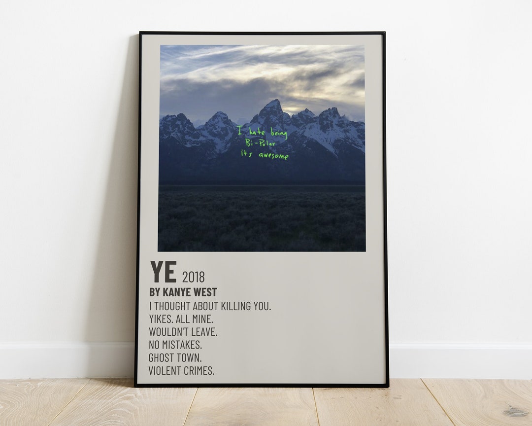 Ye Kanye West Album Poster Print, Polaroid Poster for Albums Songs ...