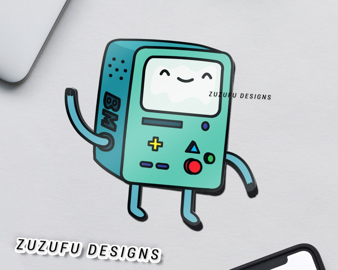 Adventure Time Beemo Sticker Peeker, Cute BMO Slap Vinyl, Meme Laptop ...