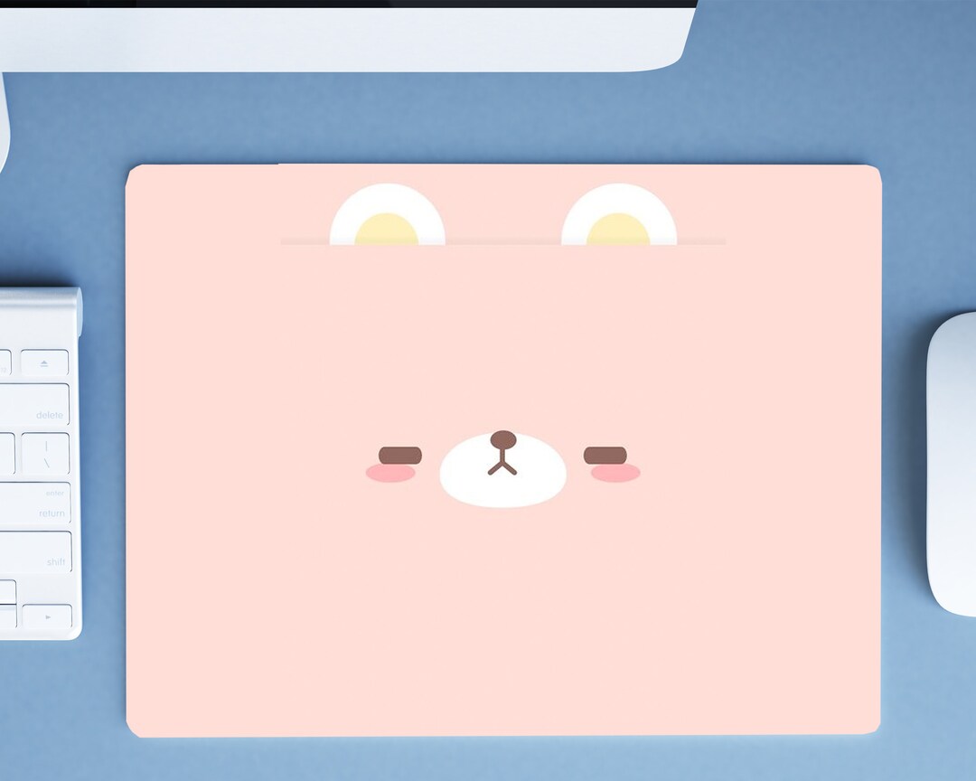 Cute Kawaii Bunny Pink Mousepad, Cute Korean Study Aesthetic Mouse Pad ...