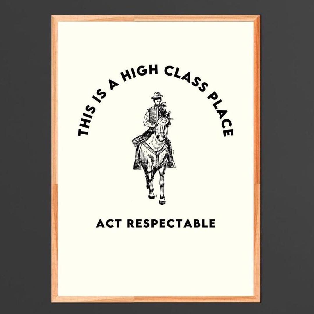 Funny Cowboy Art Print – Western Home Bar Decor (digital Download) - Etsy