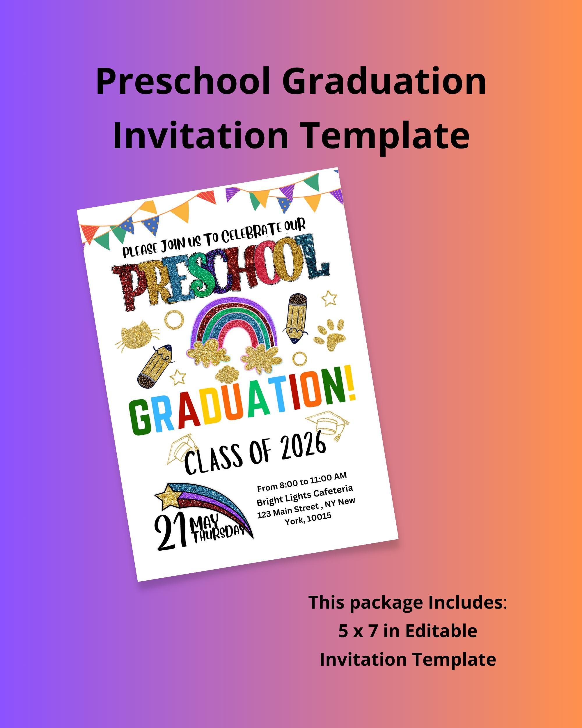 Preschool Graduation Invitation Wording