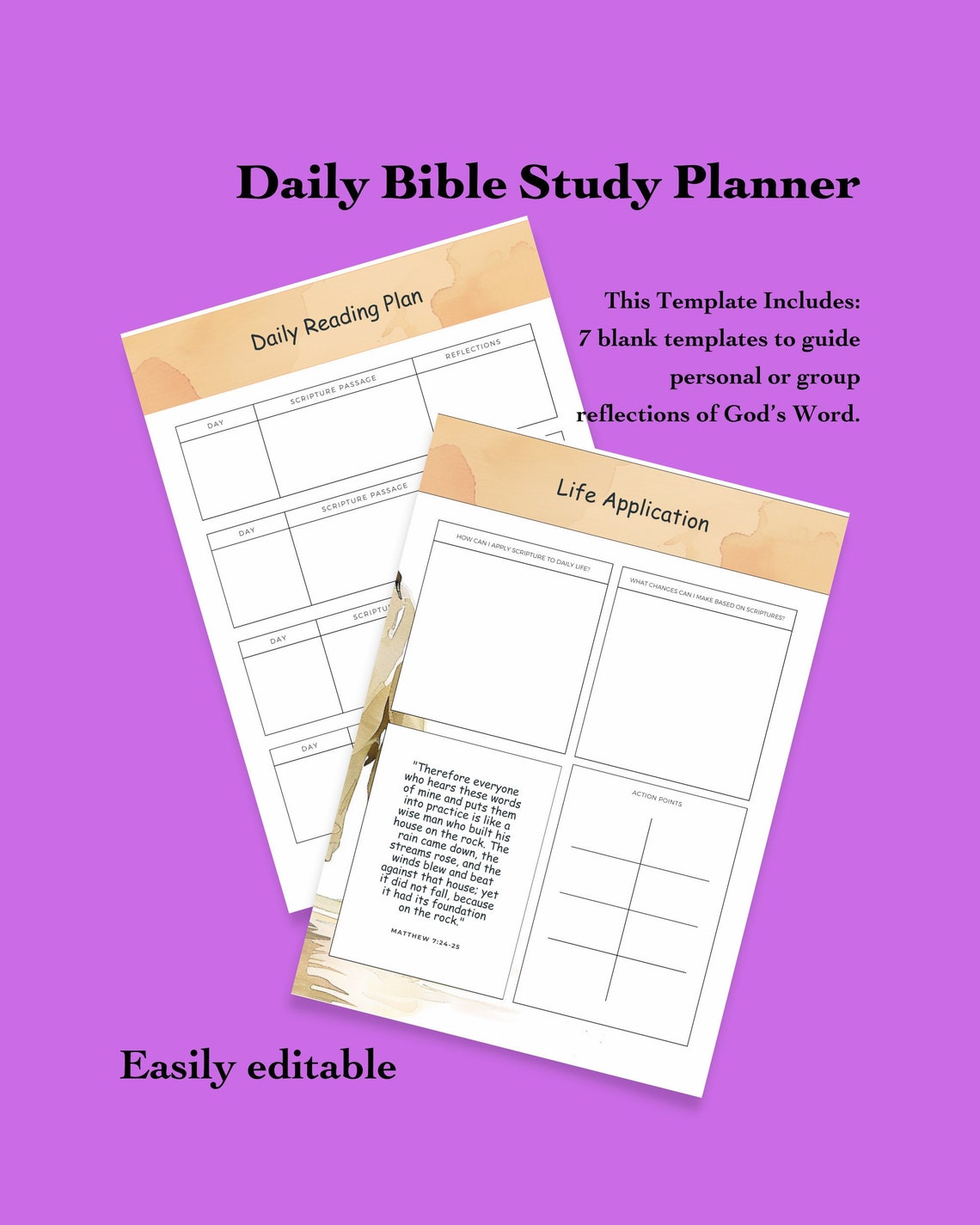 Daily Bible Study Planner: Interactive Journal for Personal Devotionals ...