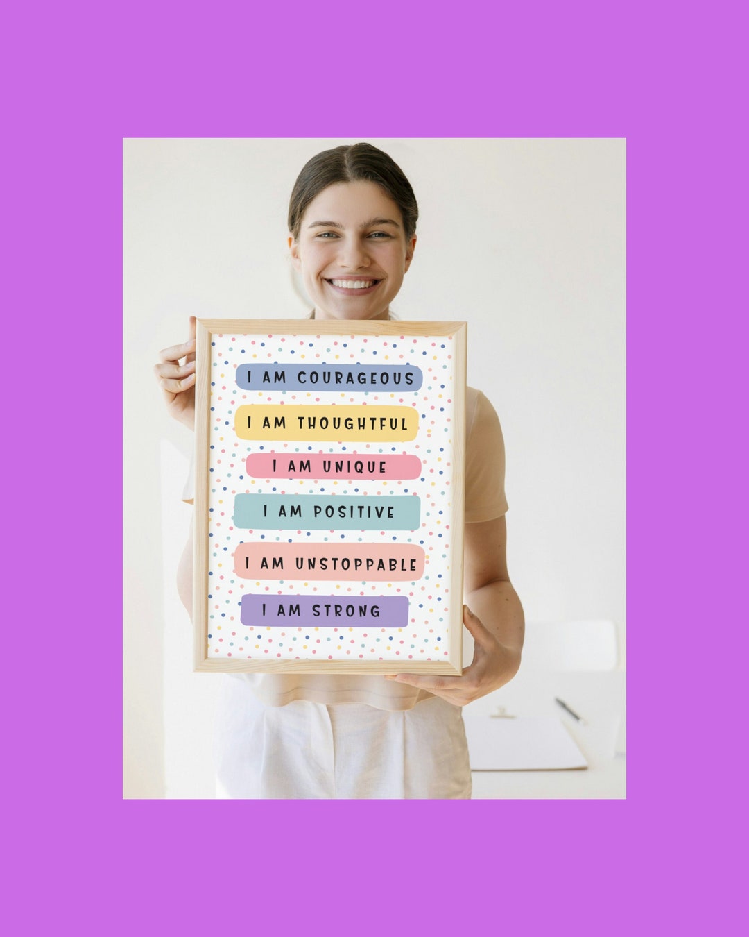 I Am Affirmation Poster for Classroom Use, Positive Affirmation Poster ...