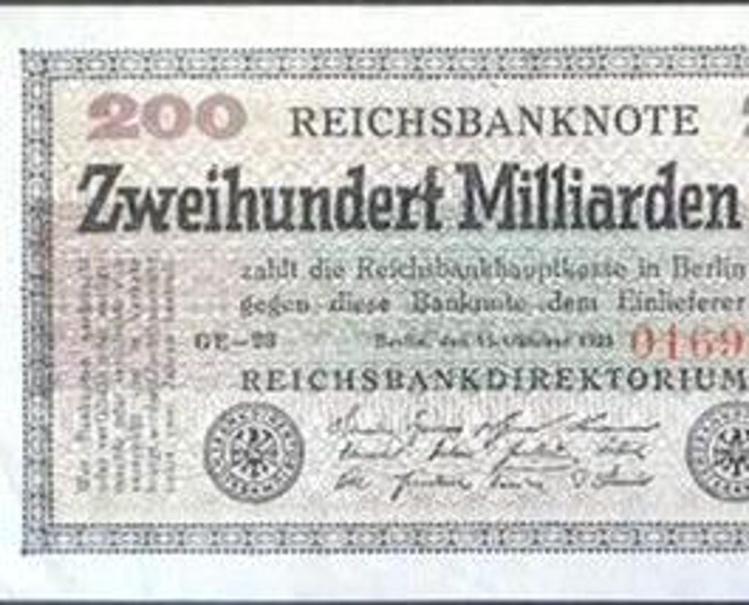 Germany Reichsbanknote 200 Billion Mark 1923 Xf,-old Paper Money ...