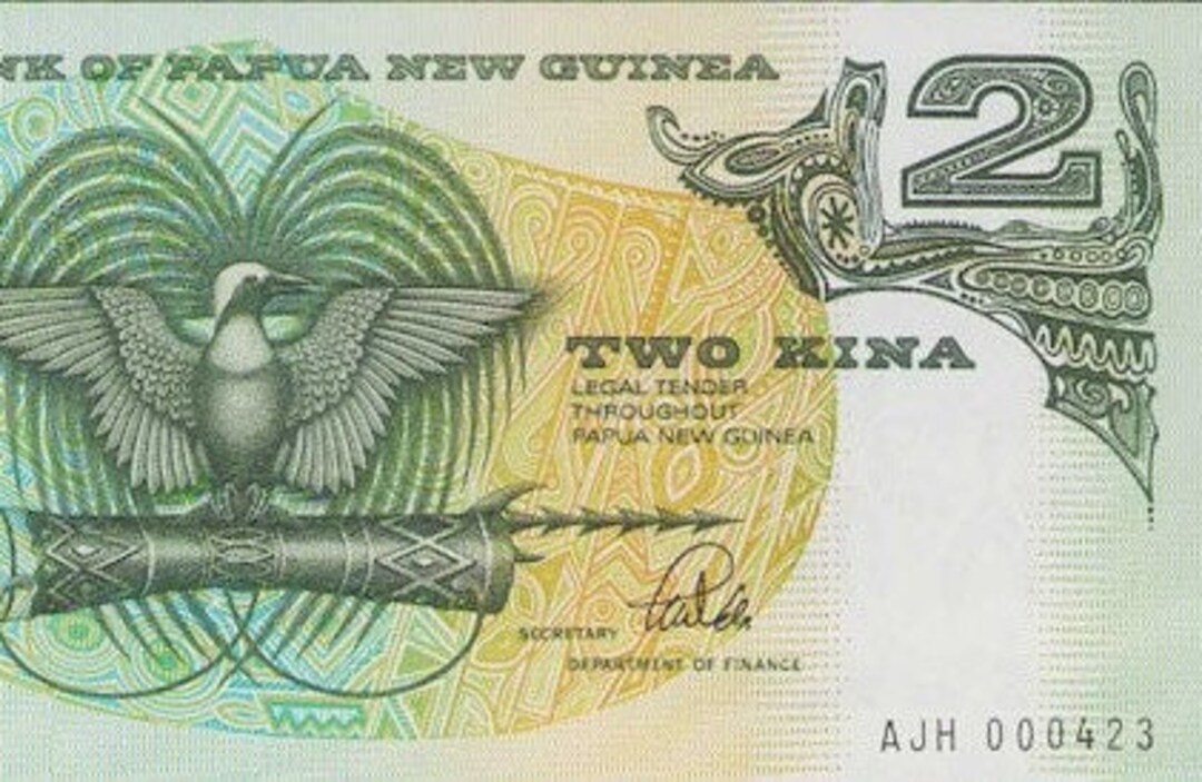 Papua New Guinea 2 Kina Currency Banknote 1992 UNC. Foreign World ...