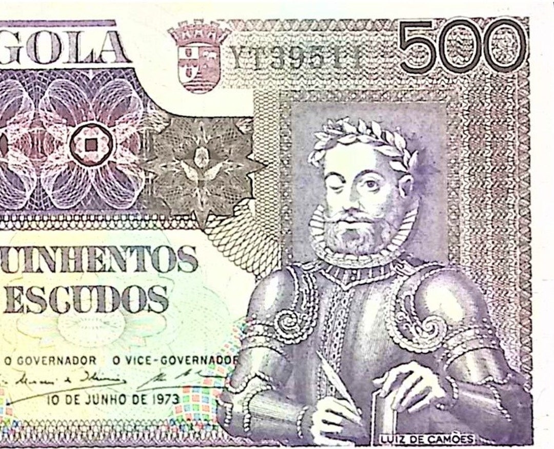 Angola 500 Escudos Currency Banknote 1973 XF-UNC,- Old Paper Money ...