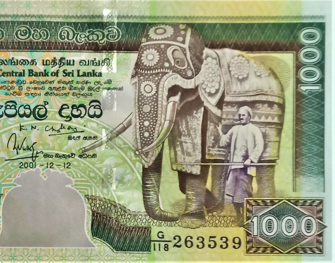 Sri Lanka 1.000 Rupees Currency Banknote 2001 UNC. Paper Money, Foreign ...