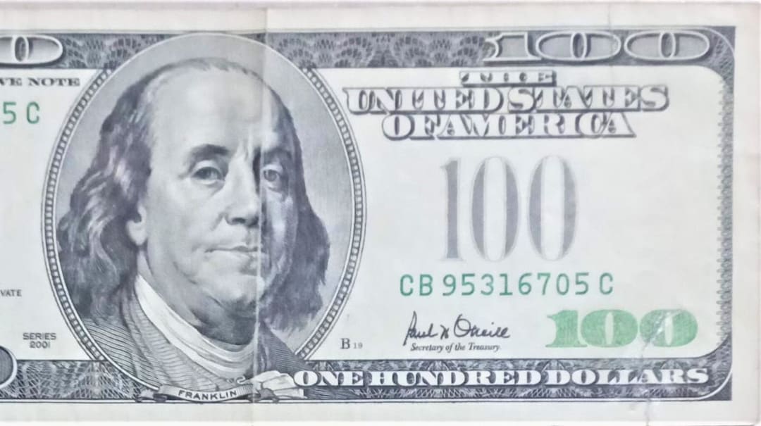 USA 100 Dollars 2001 Misprint Banknote no Green Seal VG. Old Paper ...