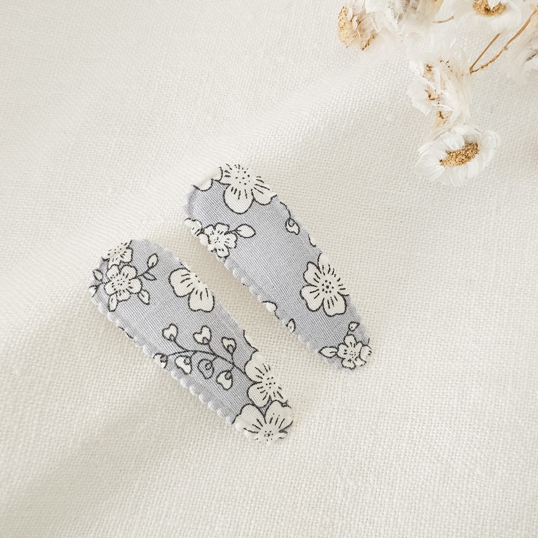 Little Blush Daisy Fabric Snap Clips Toddler Snap Hair Clips Hair ...