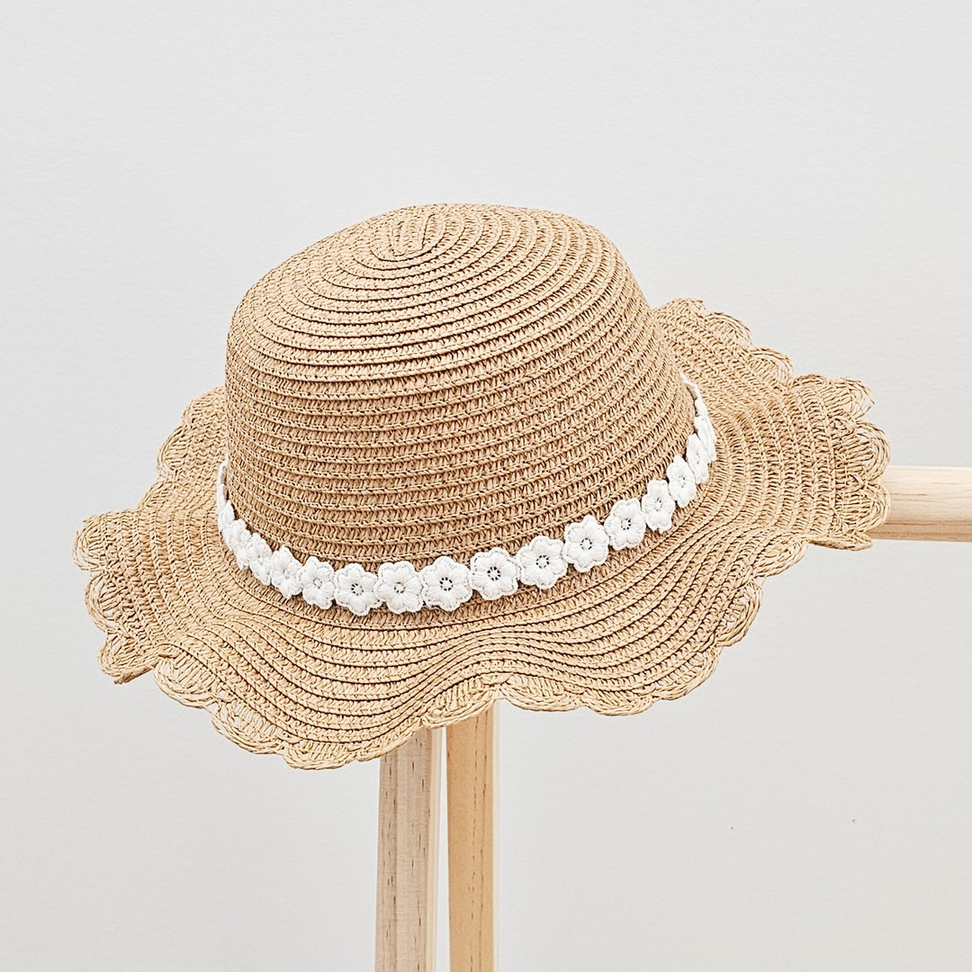 Daisy Little Girls Straw Lace Hats - Etsy