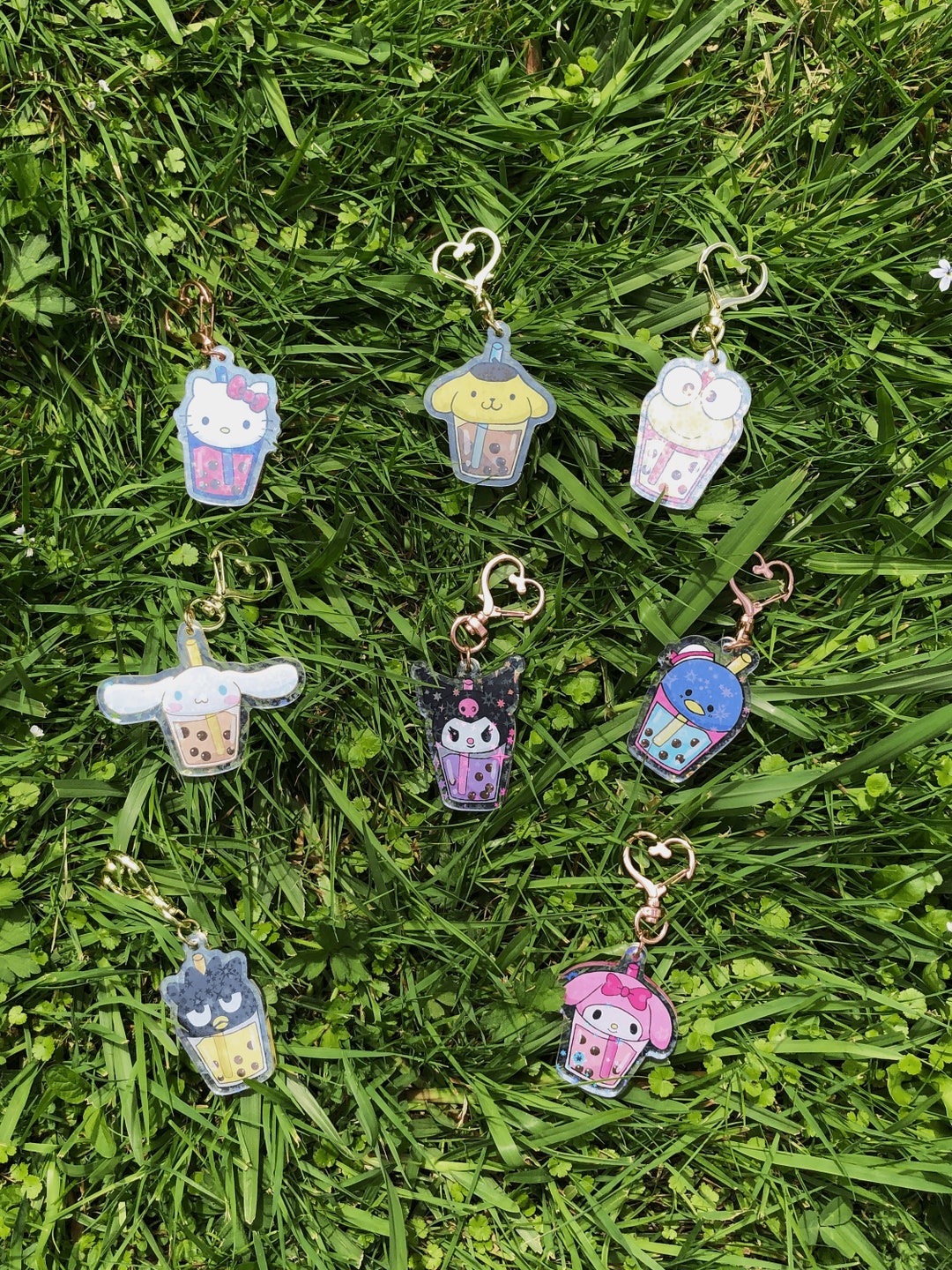 Kawaii Animals Boba Keychain | Kawaii Animals Bubble Tea Keychain - Etsy