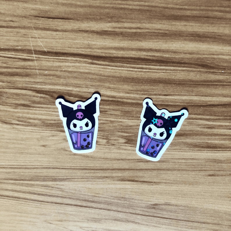 Black Bunny Boba Sticker | Black Bunny Bubble Tea Sticker - Etsy Australia