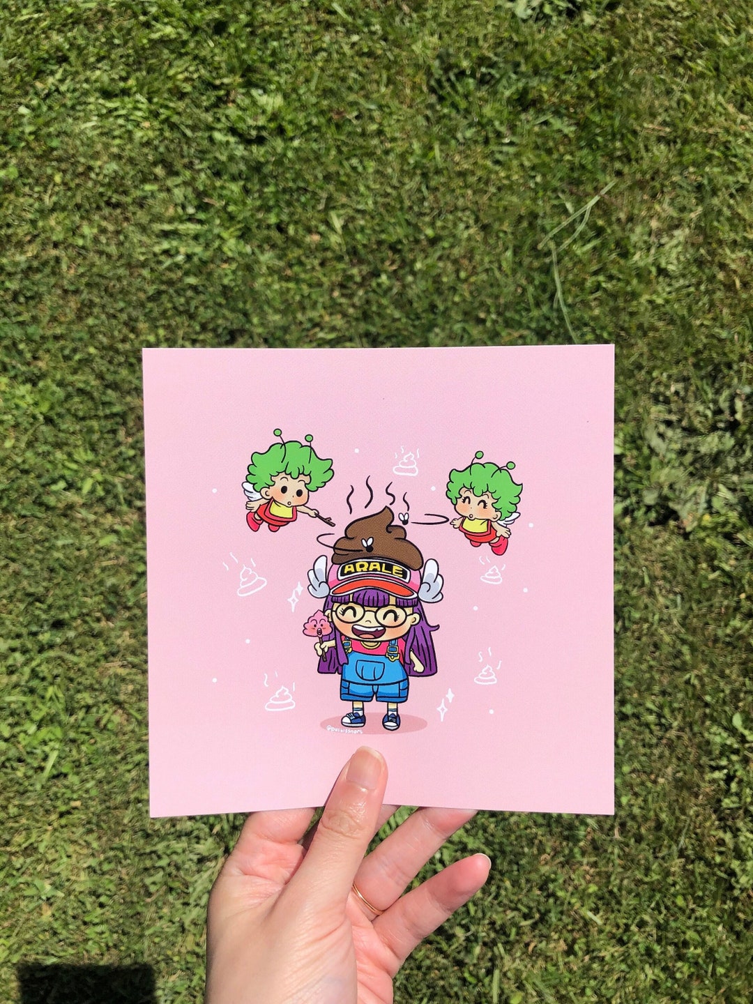 Poop Girl Slump Postcard Art Print - Etsy