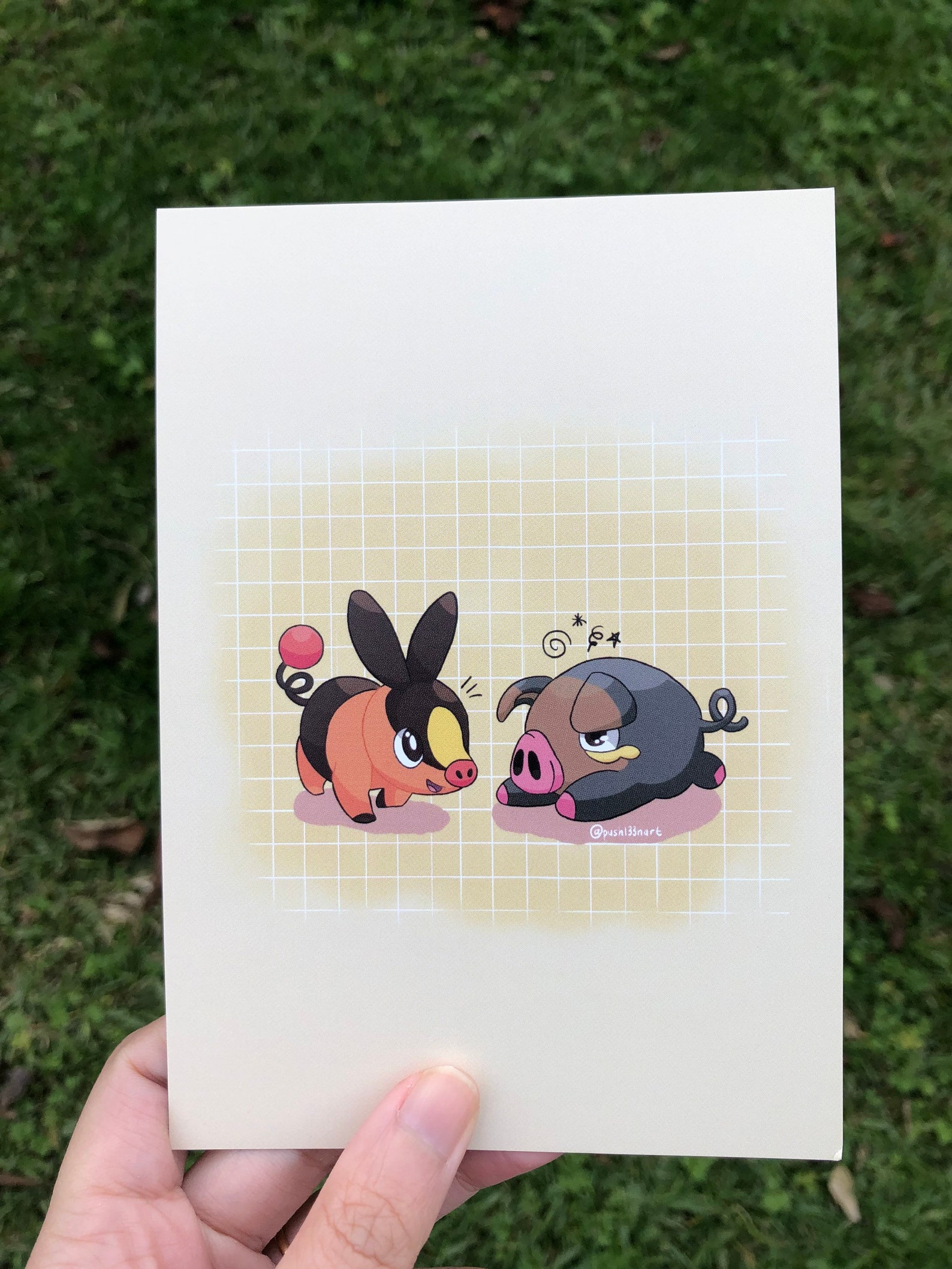 Tepig and Lechonk Scarlet and Violet PKMN Postcard Art Print - Etsy