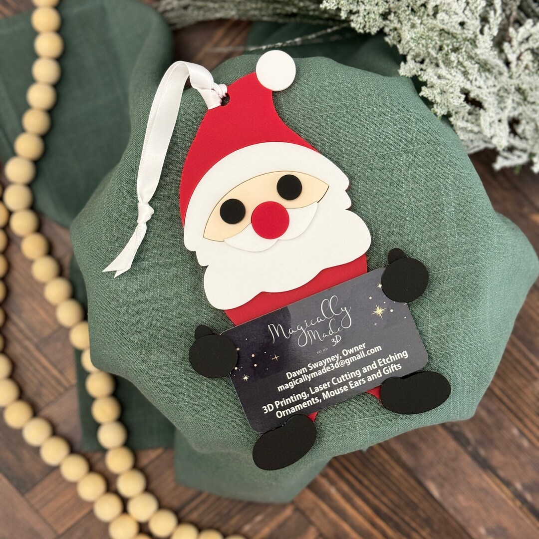 Christmas Santa Gift Card Holder Ornament | Gift Card Holder | Santa ...