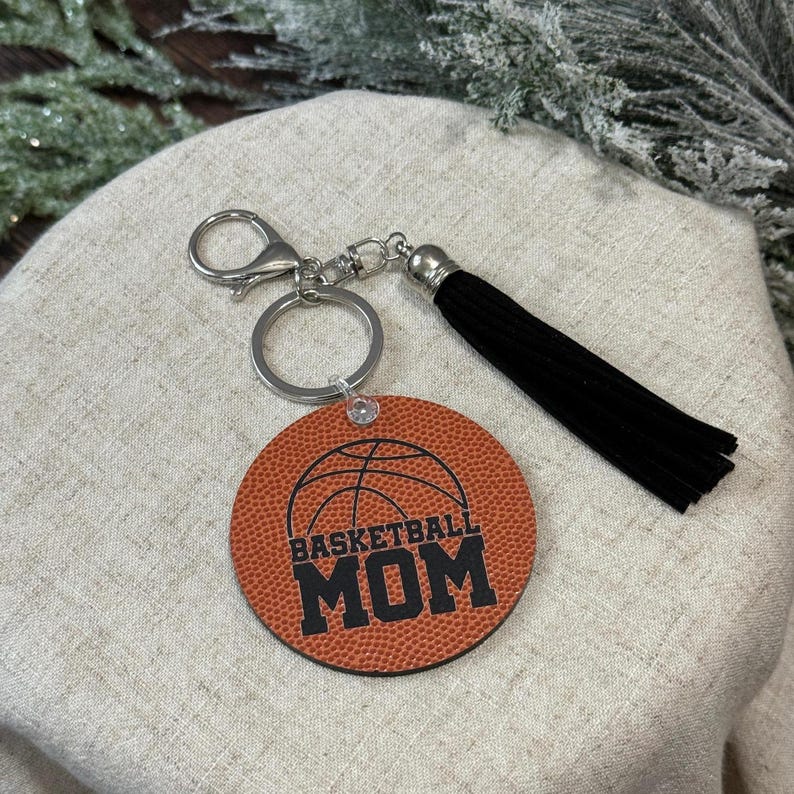 Basketball Mom Keychain | Basketball Keychain | School Spirit Keychain ...