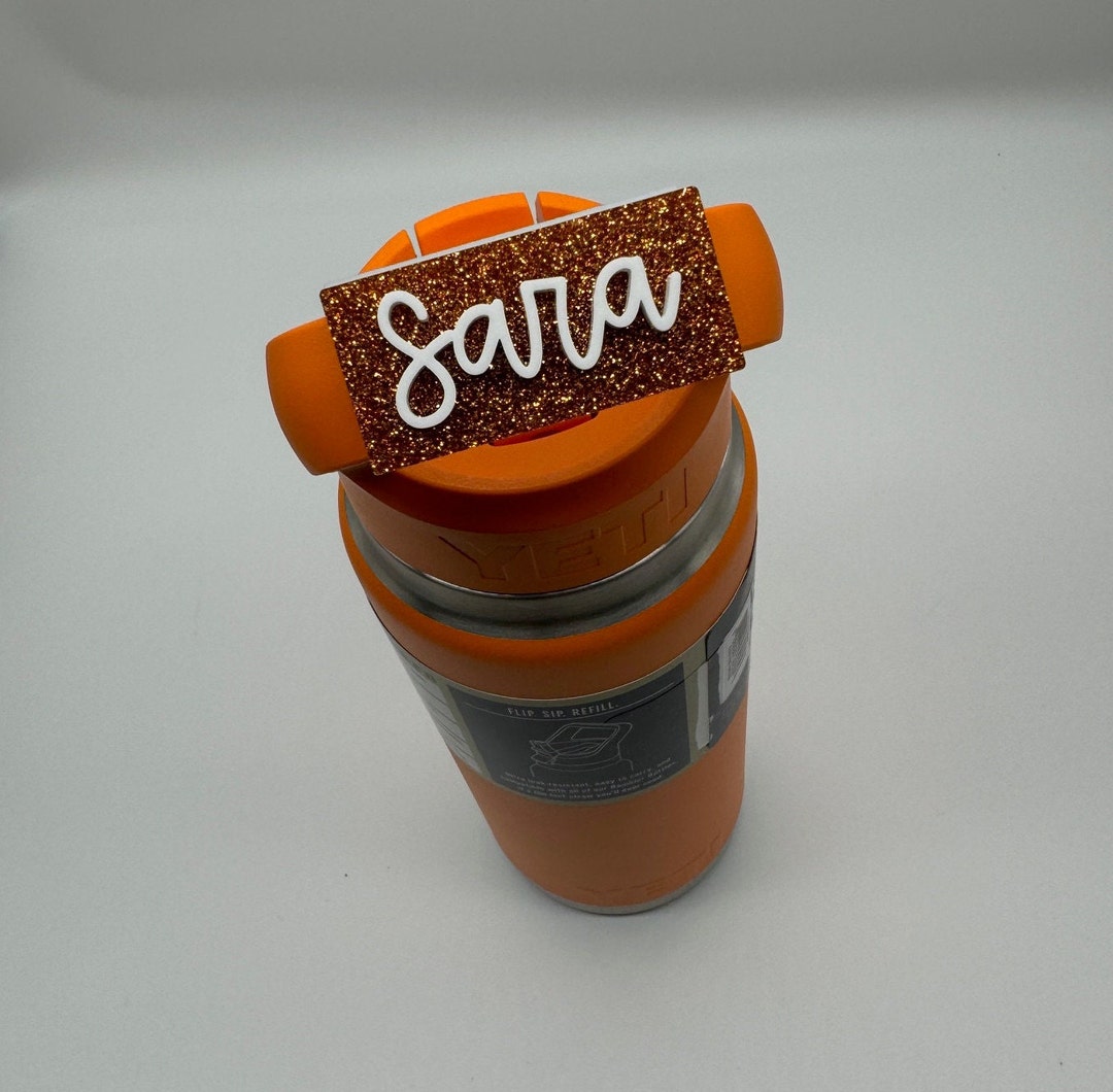 Personalized Name Tags for the 26oz Yeti Rambler Flip Straw Water ...