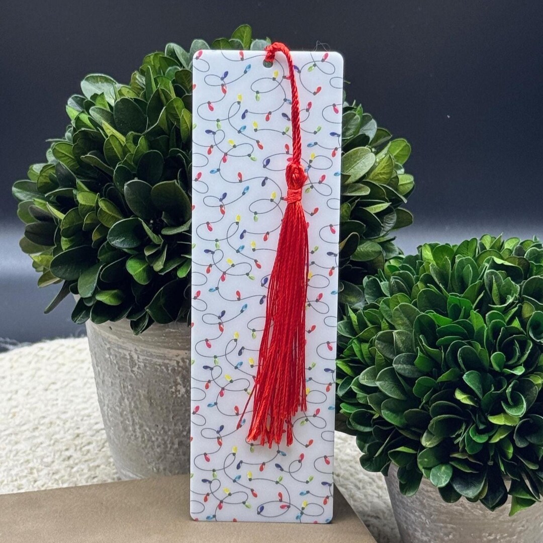 Holiday Lights Themed Bookmark | Christmas Lights Bookmark | Holiday ...