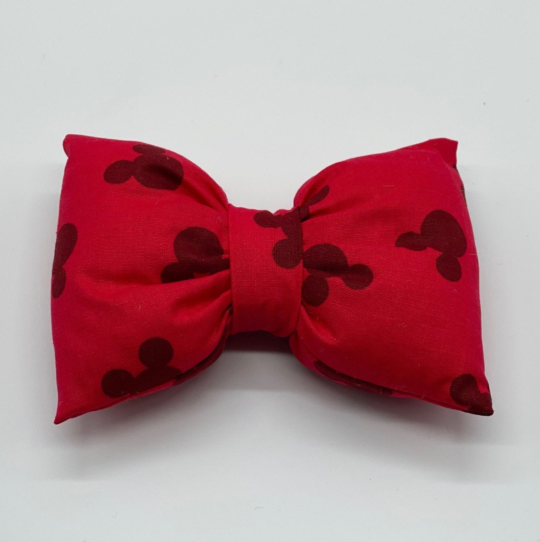 Mouse Ear Print Fabric Bow for Interchangeable Mouse Ears Headband ...