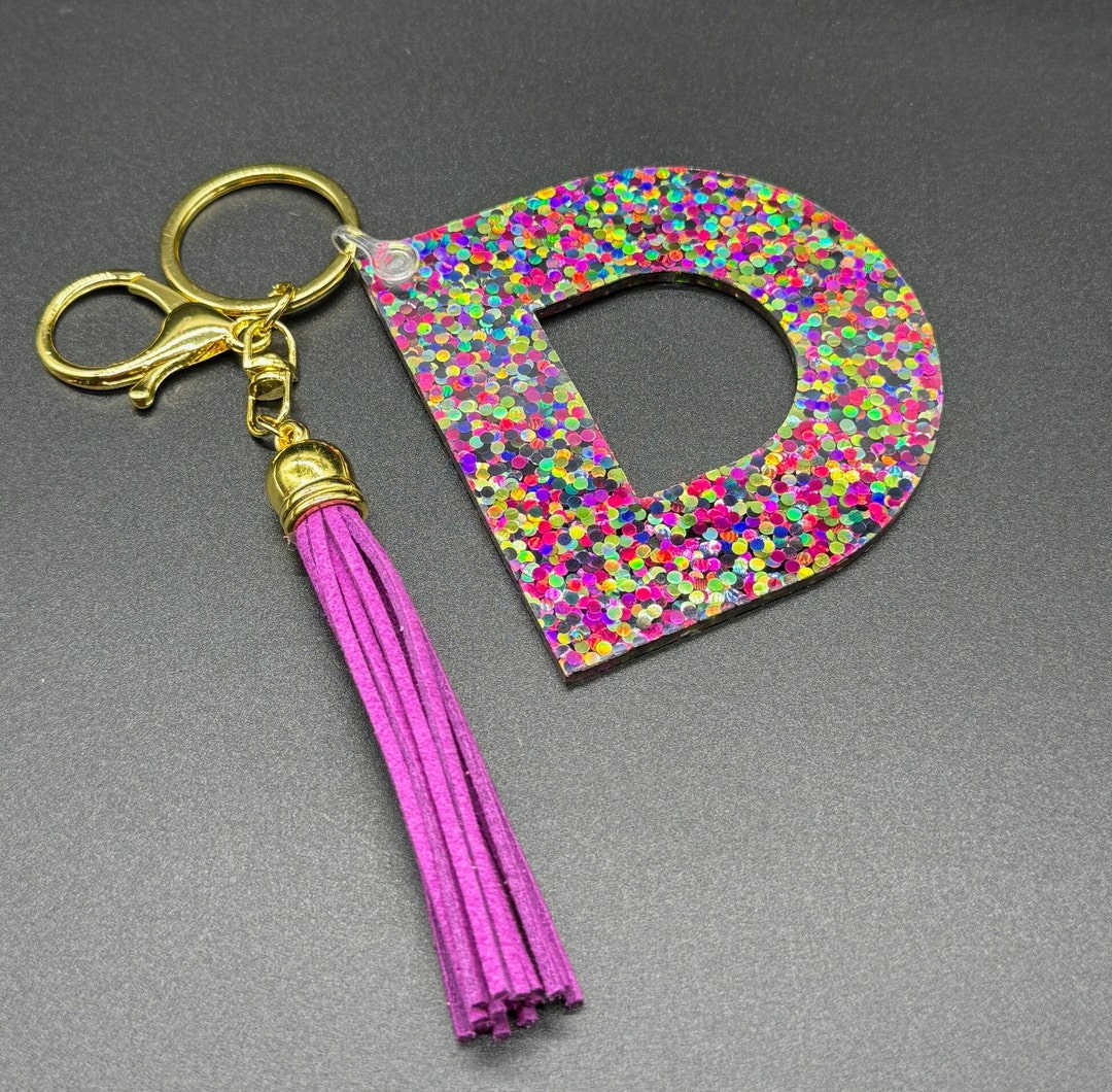 Confetti Dots Monogram Keychain | Monogram Keychain | New Driver ...