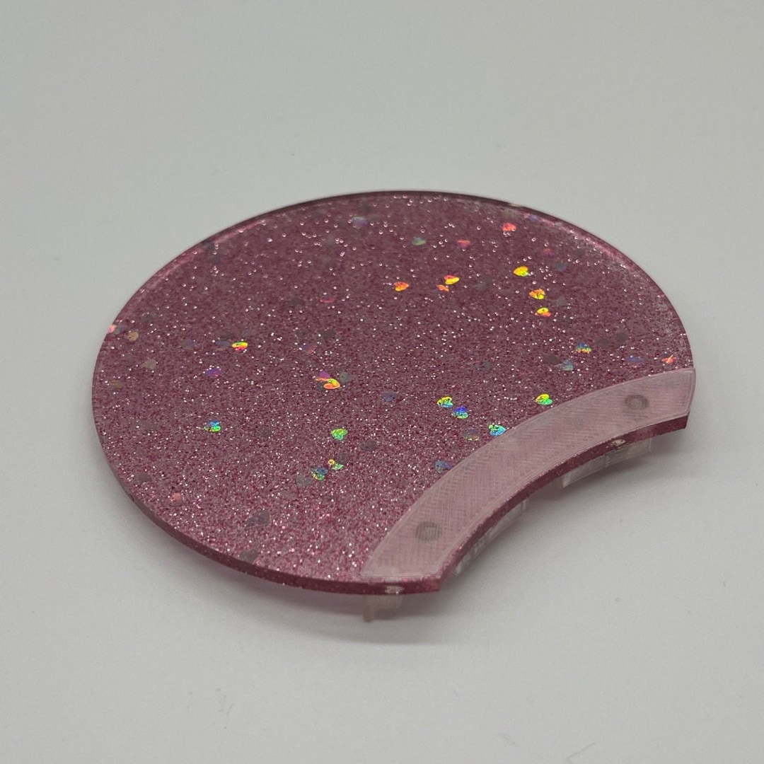 Interchangeable Pink Iridescent Heart Sparkle Ear | Mix and Match Ear ...