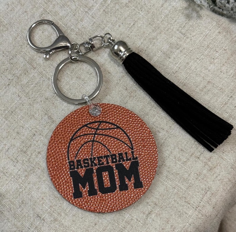 Basketball Mom Keychain | Basketball Keychain | School Spirit Keychain ...