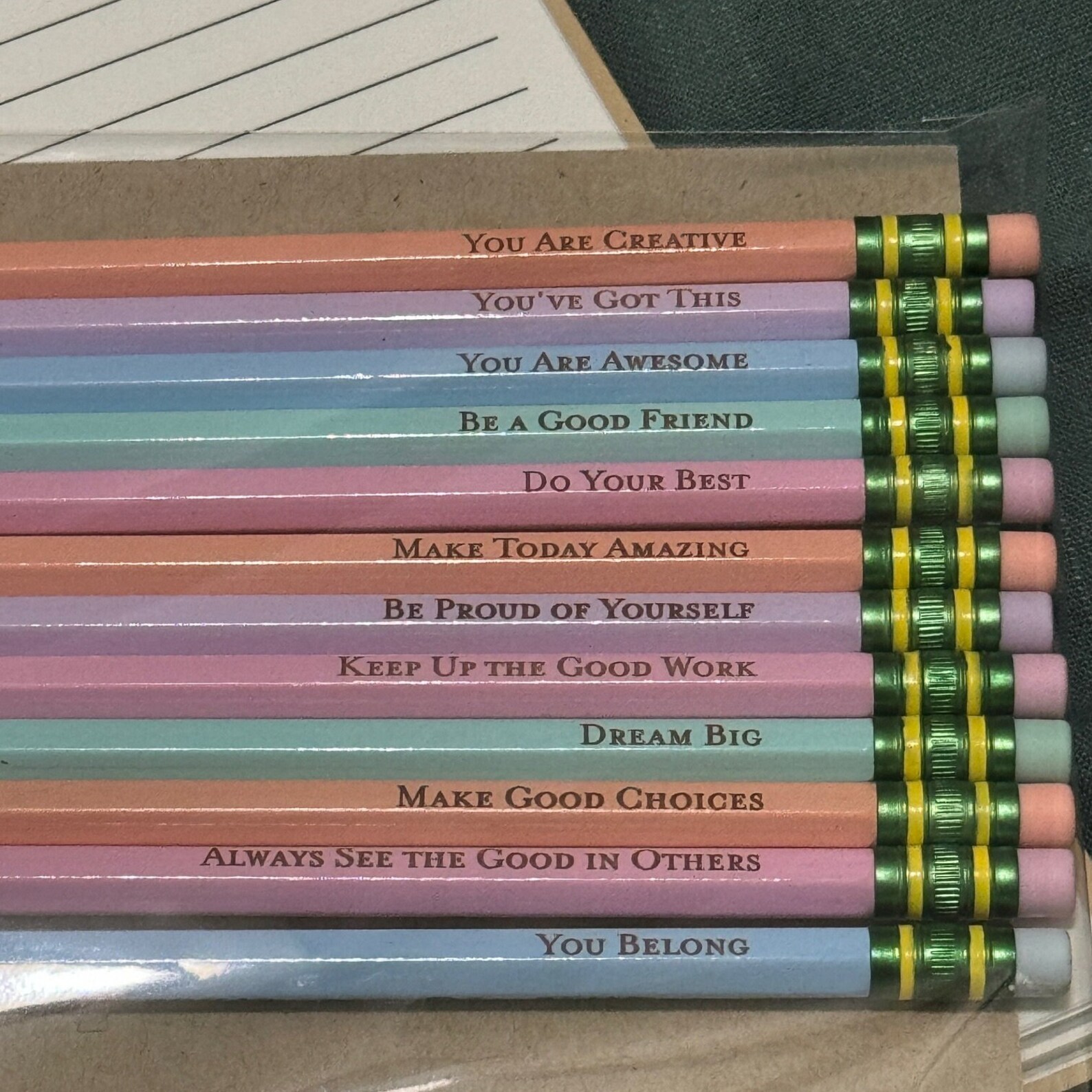 Set of 12 Inspirational Pencils | Personalized Pencils | Back to School ...
