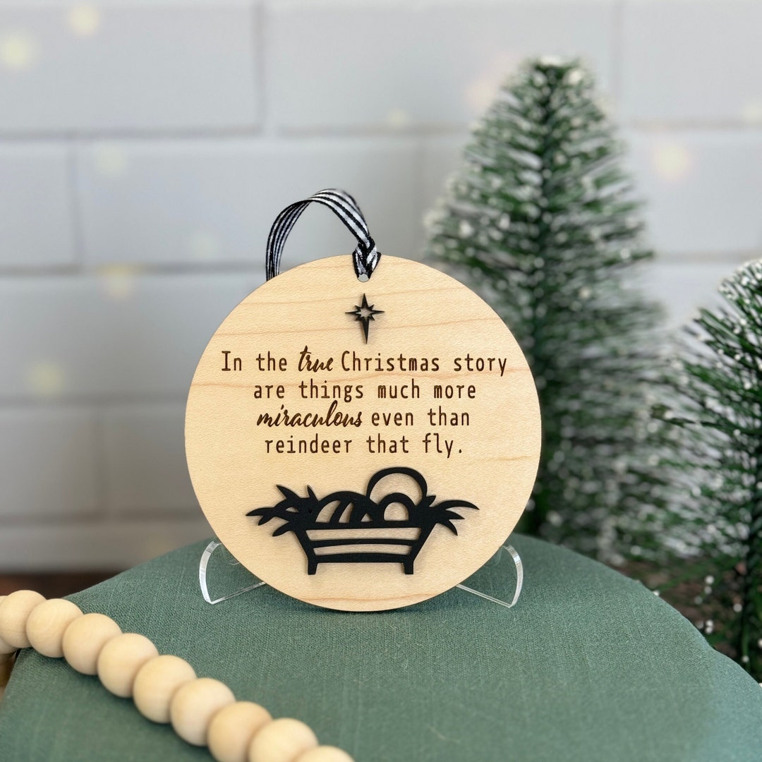 True Christmas Story Ornament | Christmas Nativity Ornament | Manger ...