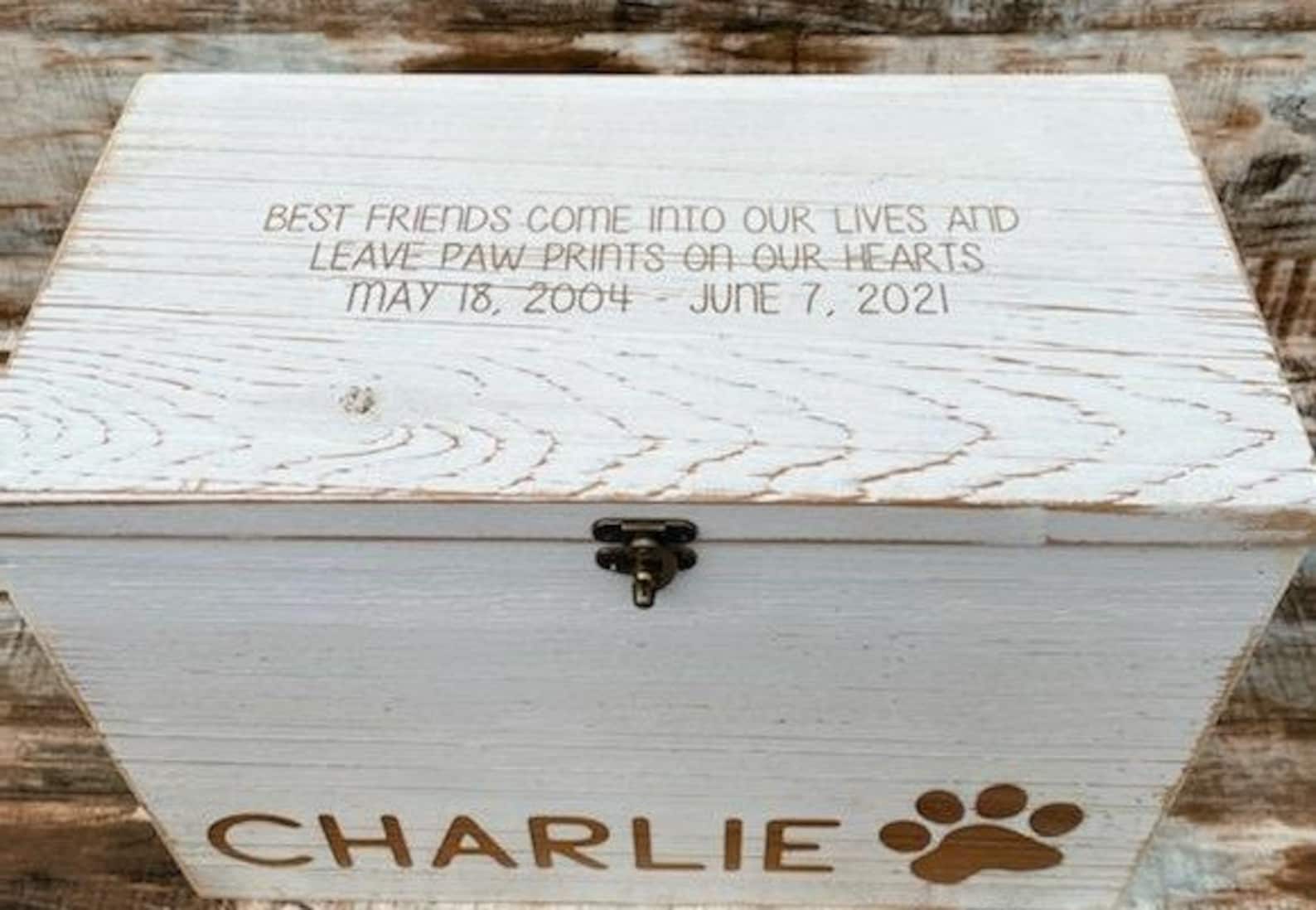 Pet Keepsake Box pet Memorial Pet Urn personalized Pet Urn - Etsy