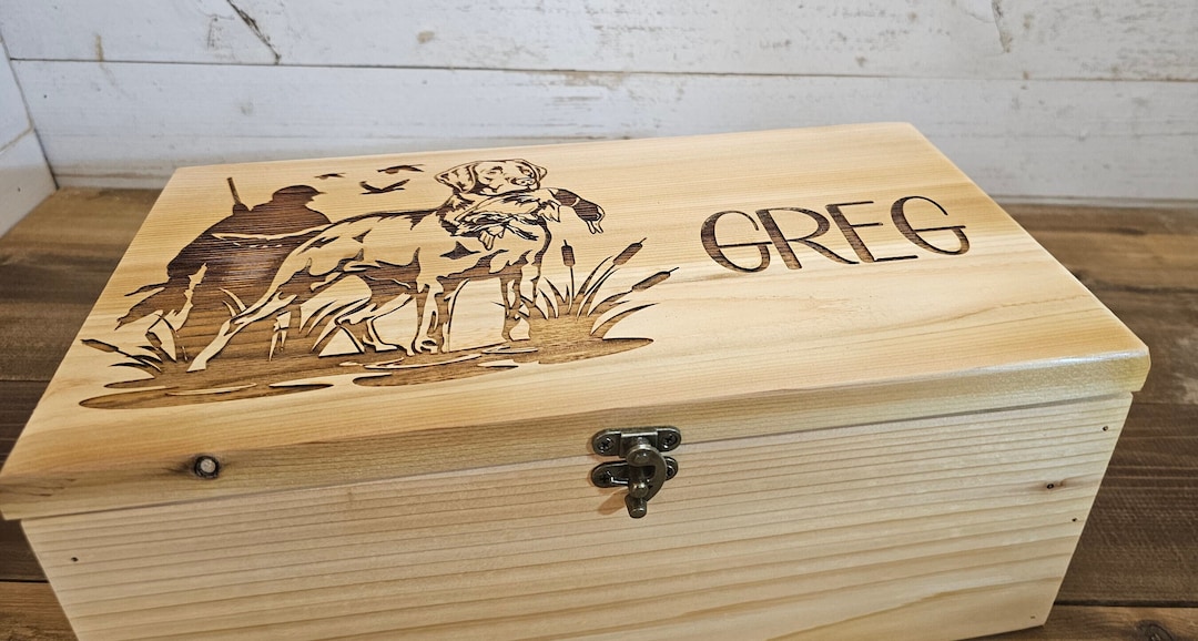 Hunting Keepsake Box Handcrafted Wooden Storage for Hunting Designs - Etsy