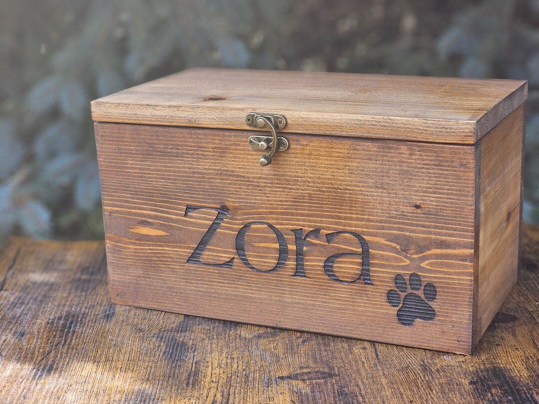 Personalized Pet Urn - Pet Memory Chest Pet Memory Box - Pet Keepsake ...