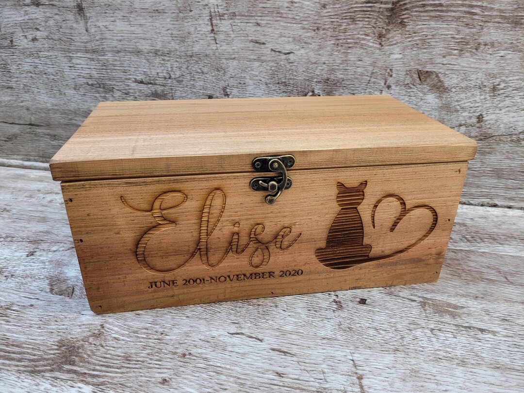 Cat Keepsake Box -cat Memorial Pet Urn -personalized Pet Urn -pet ...