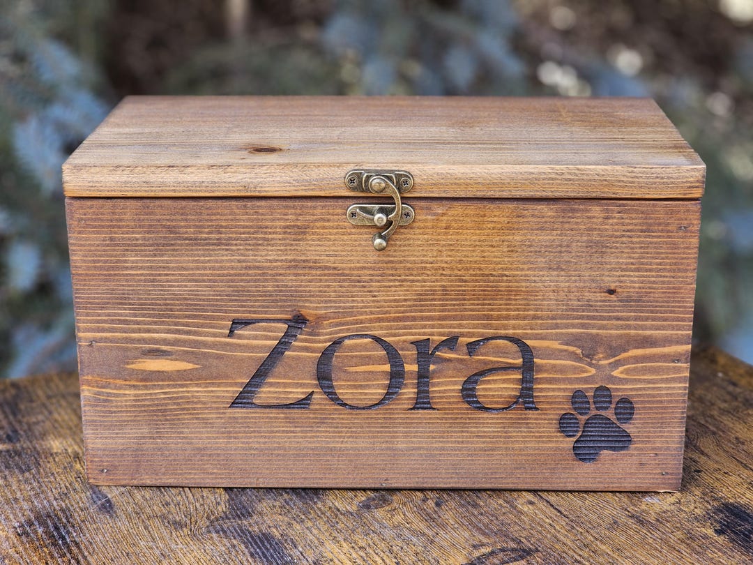 Personalized Pet Urn - Pet Memory Chest Pet Memory Box - Pet Keepsake ...