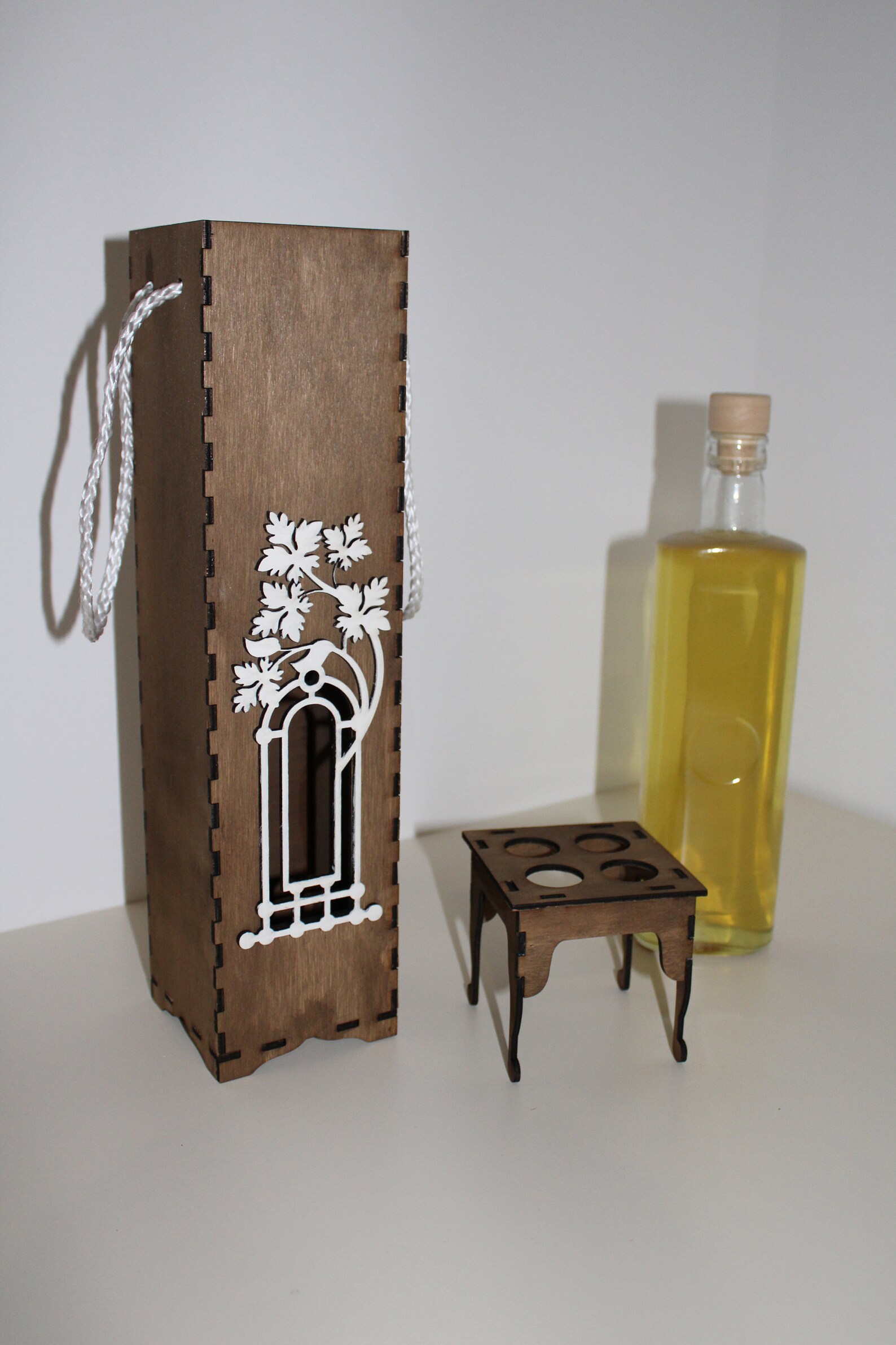 Wood Wine Box Laser Cut File Vector Cdr Dxf, Vector Laser Wooden Wine ...