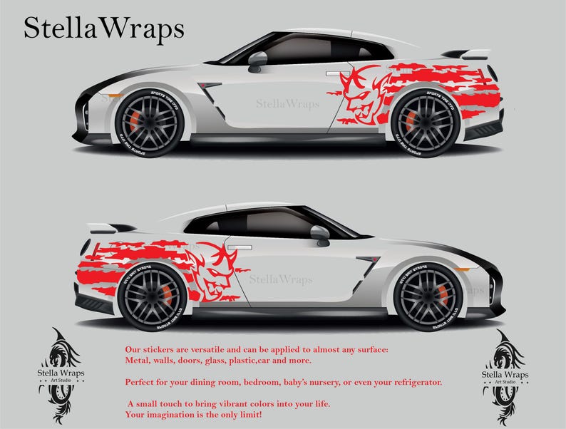 Devilish Design Car Decal Bold Demon Artwork for Your Vehicle Custom ...