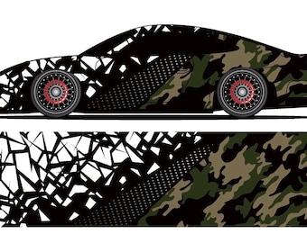 Vehicle Wrap Design Printable Custom Car Graphics Unique Car Decal Art ...