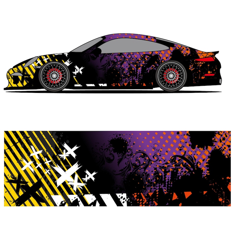 Vehicle Wrap Design - Printable Custom Car Graphics - Unique Car Decal ...