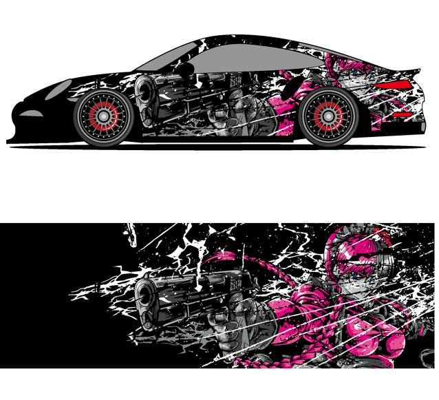 Vehicle Wrap Design - Printable Custom Car Graphics - Unique Car Decal ...